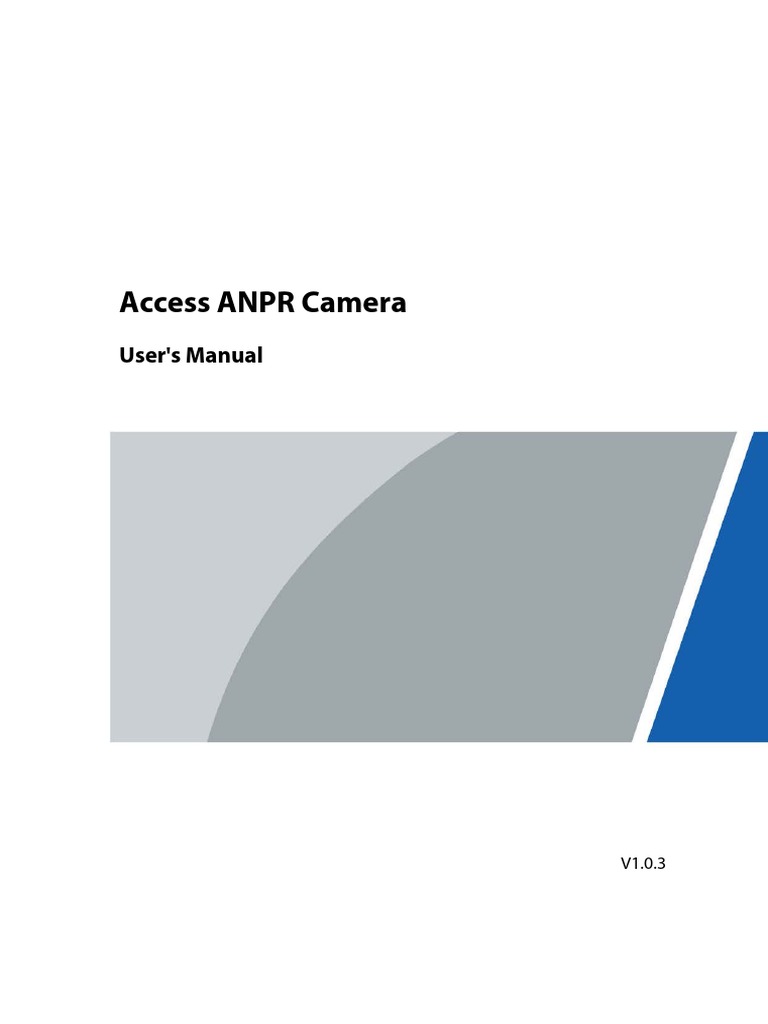 Access ANPR Camera - User's Manual - V1.0.3 | PDF | Computer Network ...