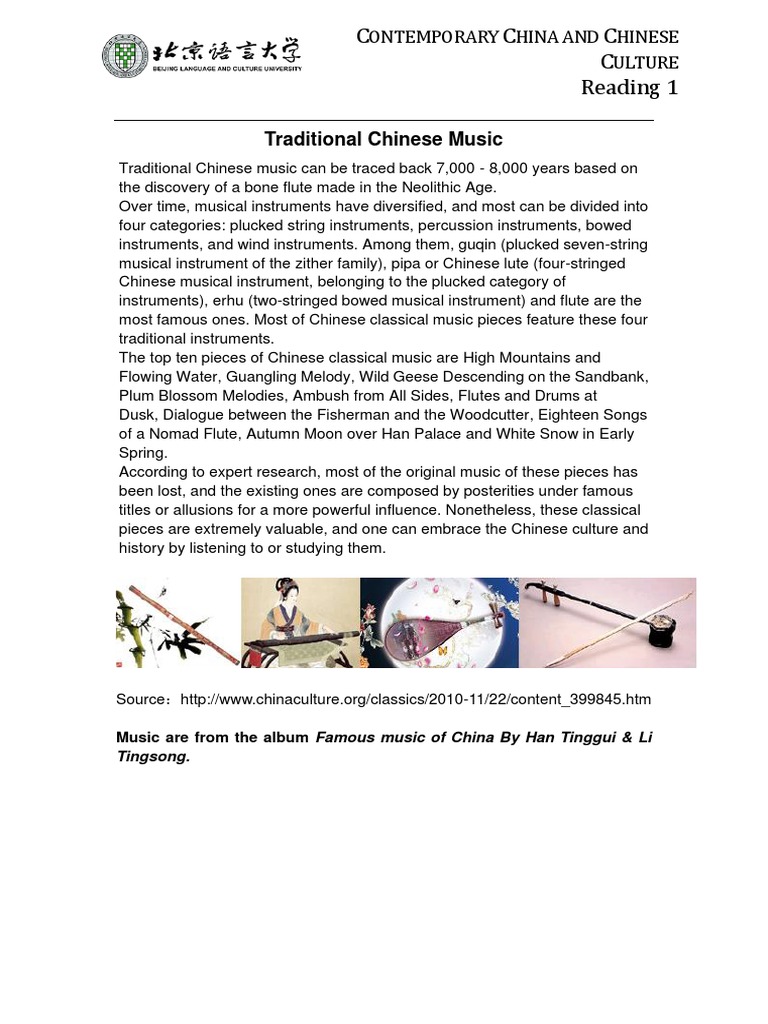 Traditional Chinese Music | PDF | Social Science