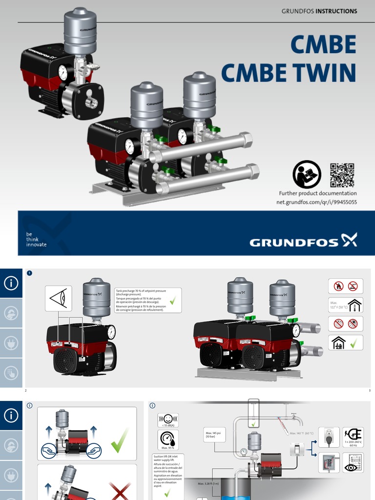 Grundfos CMBE Twin Installation Guide | PDF