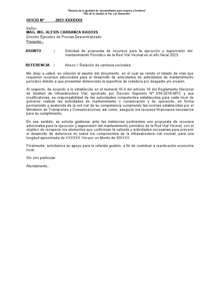 Modelo de Oficio para Los Gob. Locales 15.02 | PDF | Gobierno