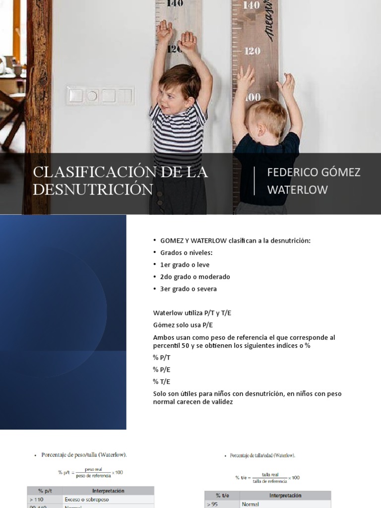 Desnutrición Gomez-Waterlow | PDF | Enfermedades y trastornos ...
