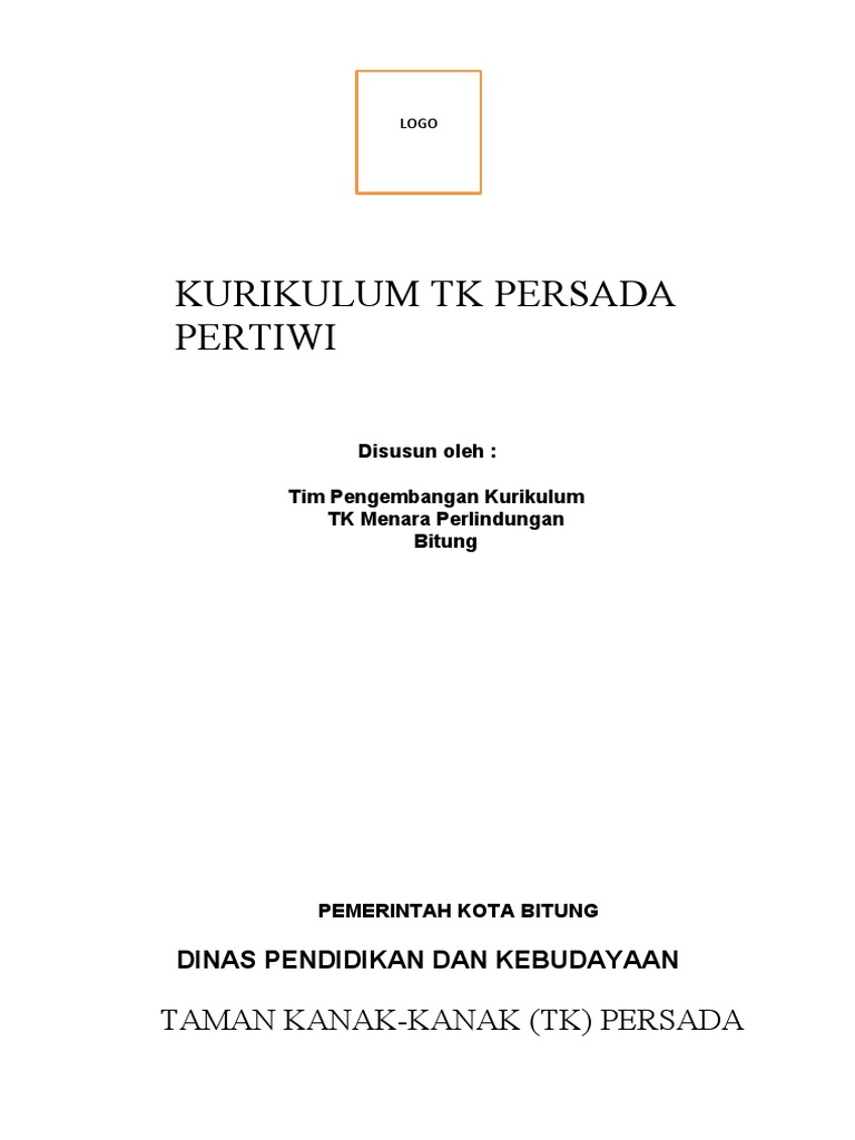 Contoh Dokumen KTSP Paud | PDF