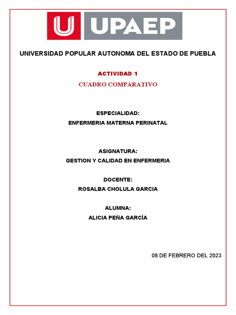 Actividad 1 Cuadro Comparativo. Apg | PDF | Planificación