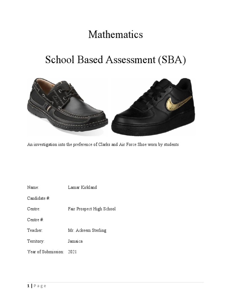 Maths Sba - Clarkes Vs Airforce | PDF