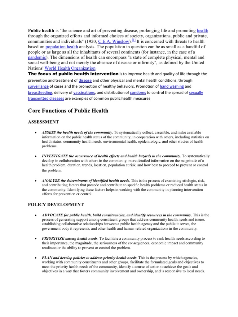 Public Health | PDF