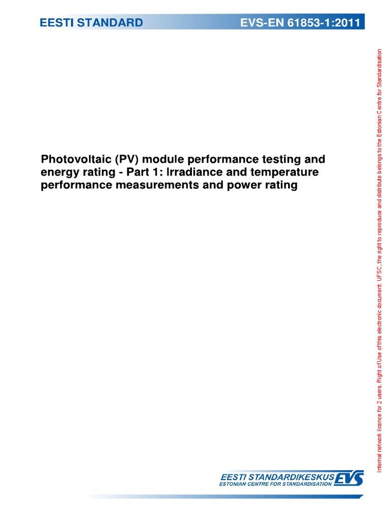 IEC 61853-1 Module Performance Testing and Energy Rating | PDF ...