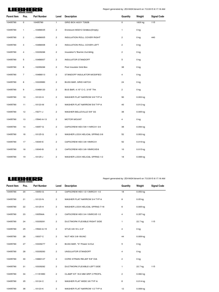BOM 10495780 - Grid Box Mosebach MG012HD-MP | PDF | Screw | Building ...