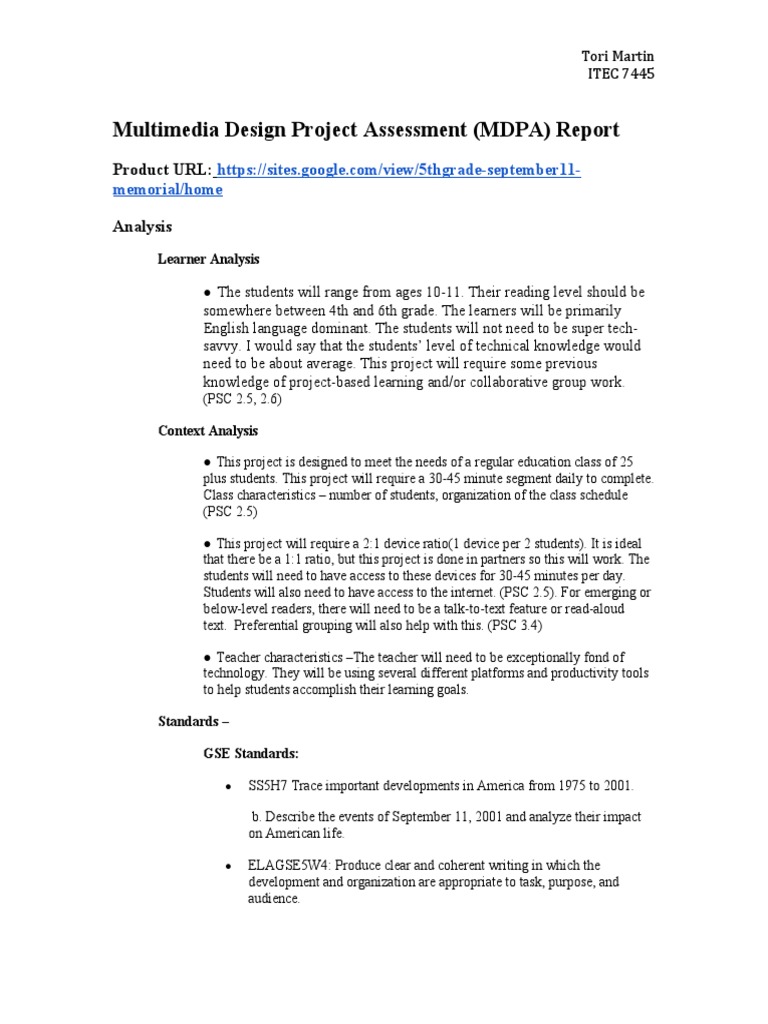 MDP Projectreport Itec 7445 | PDF | Learning | Multimedia