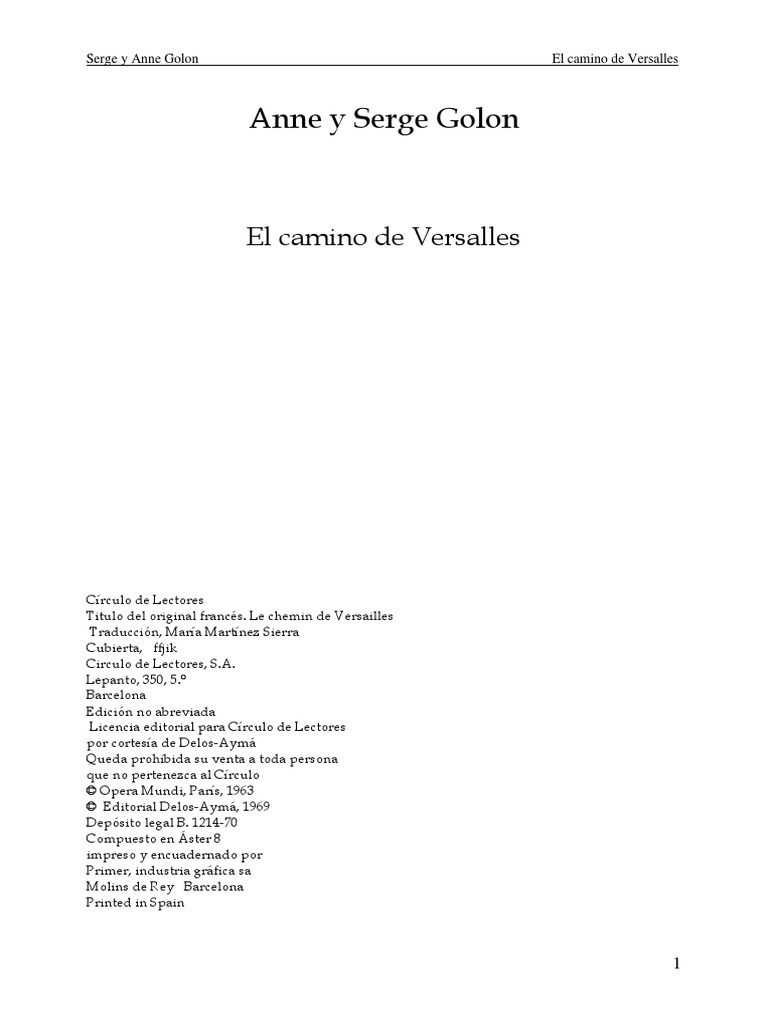 Golon, Anne & Golon, Serge - Angelica 02 - en El Camino de Versalles | PDF