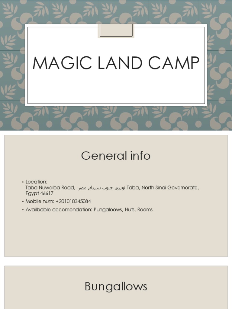 Magic Land Camp 2 | PDF