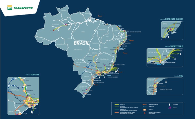 Mapa de Gasodutos e Dutos no Brasil | PDF | Produção de combustível ...
