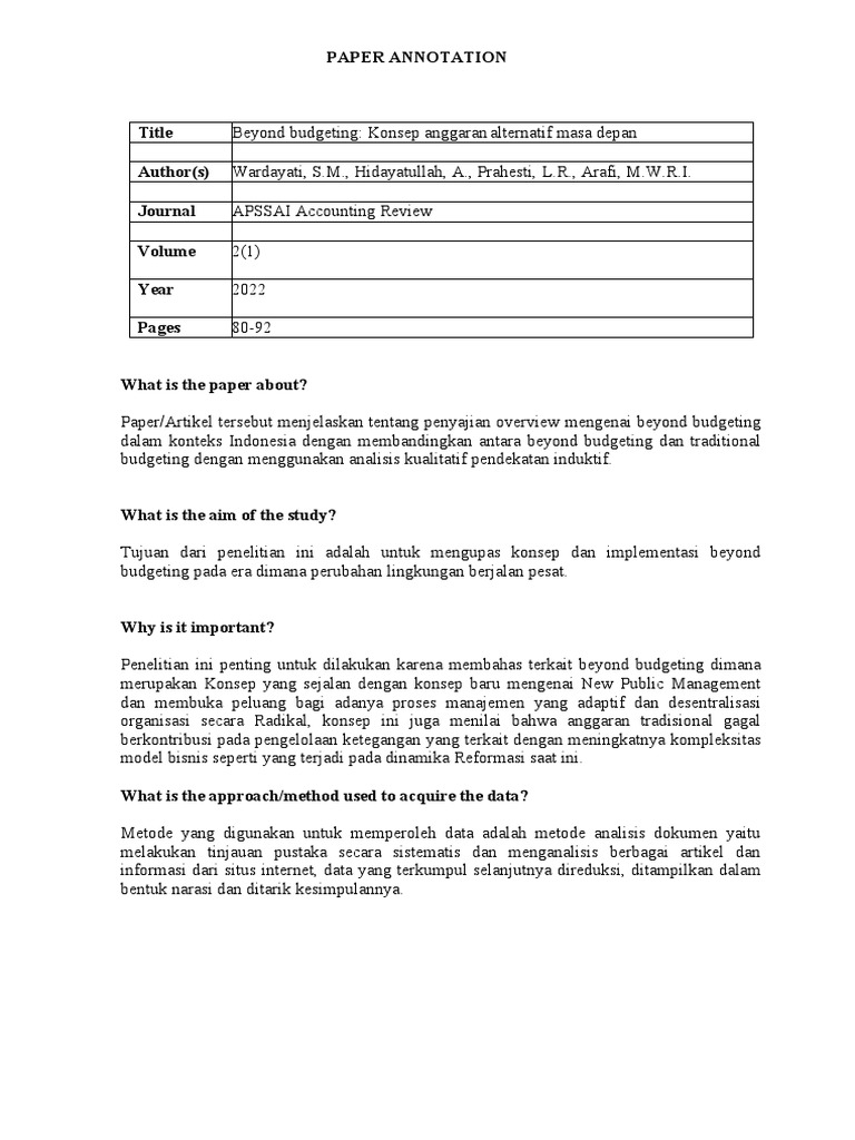 Paper Annotation Tool - Citra | PDF