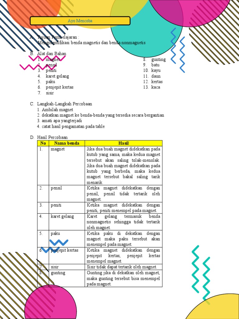 Percobaan Magnet | PDF