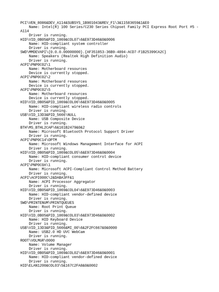 Dev List | PDF | Device Driver | Usb