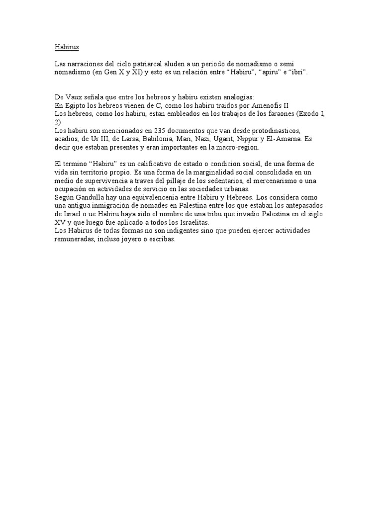 Relación entre Habiru y Hebreos | PDF