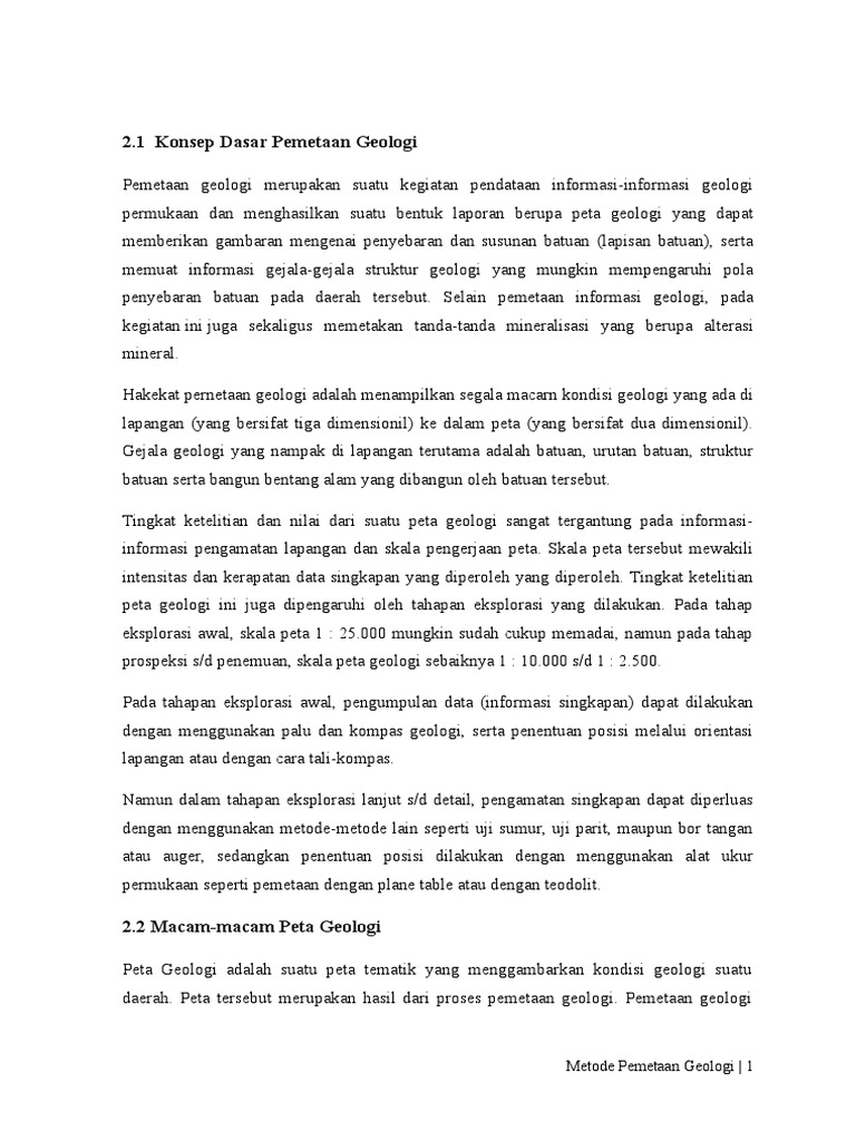Metode Pemetaan Geologi Pdf