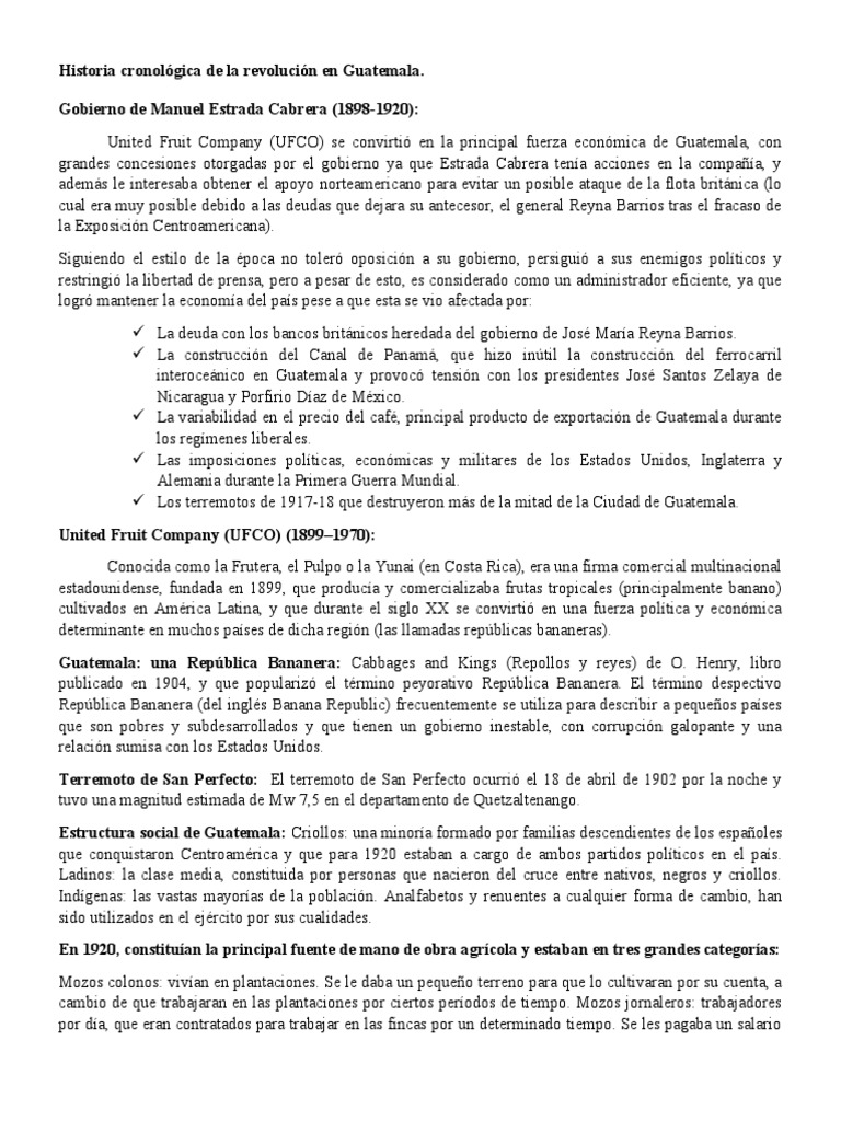 United Fruit Company y Guatemala 1954 | PDF | Guatemala | Centroamérica