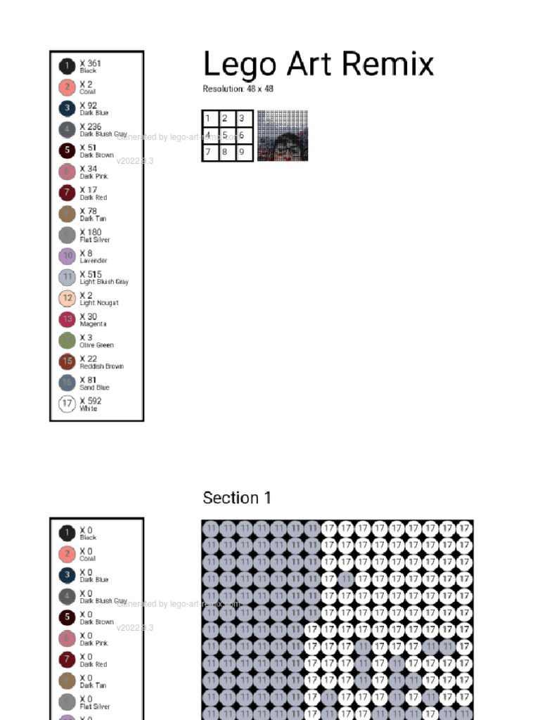 LEGO Art Remix Generator Info | PDF | Games & Activities | Home & Garden