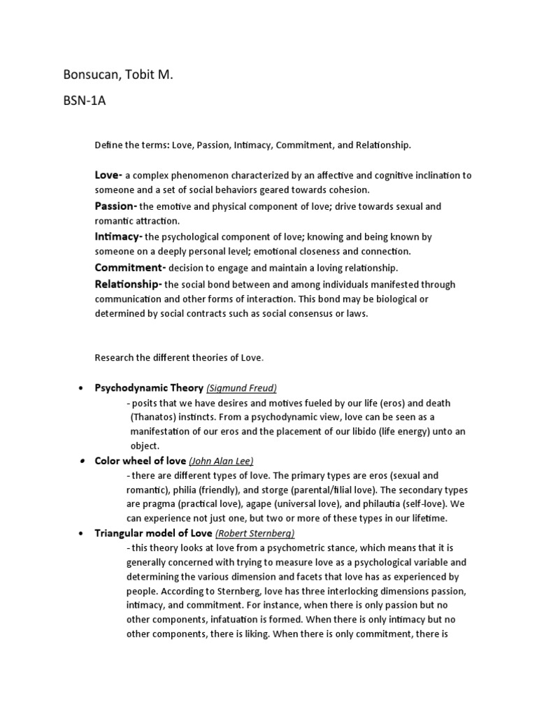 Understanding Love and Intimacy Dynamics | PDF | Love | Romance (Love)