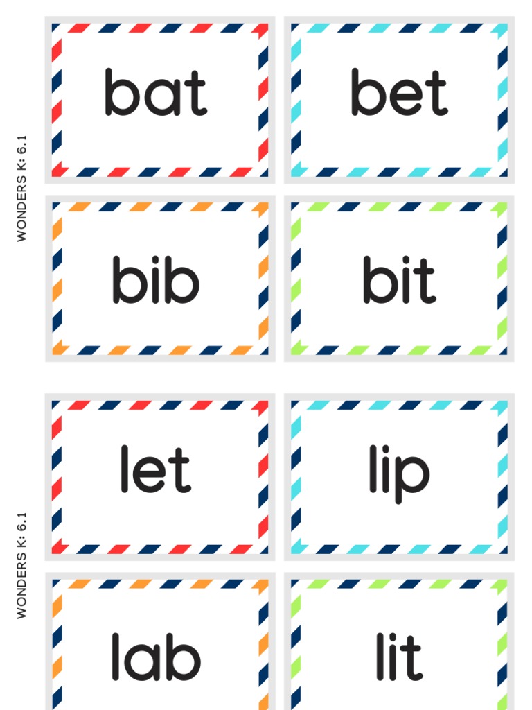 Wonders Flashcards Phonics Words | PDF