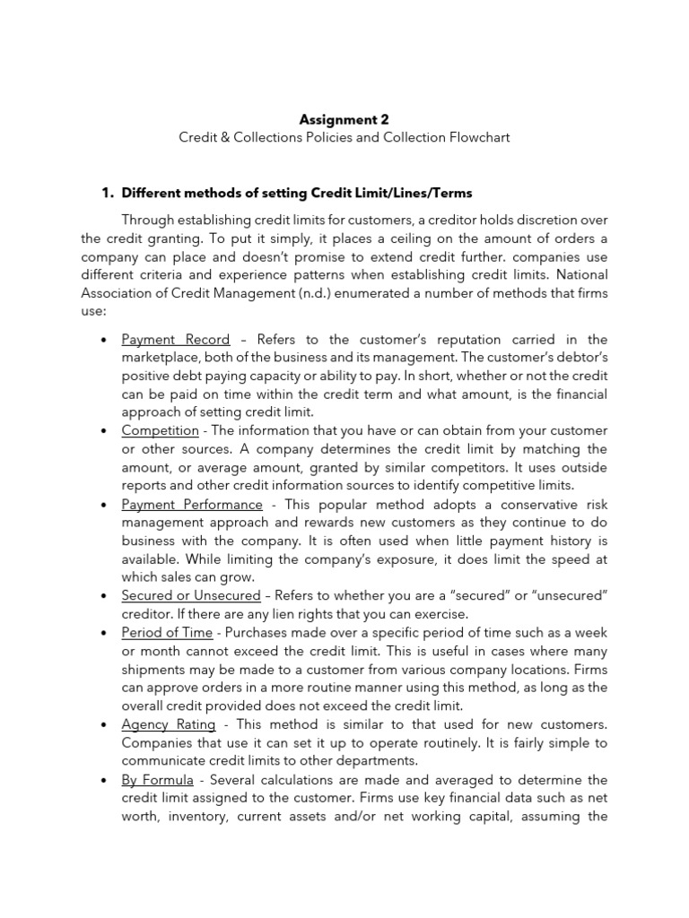 Setting Credit Limit | PDF | Loans | Credit