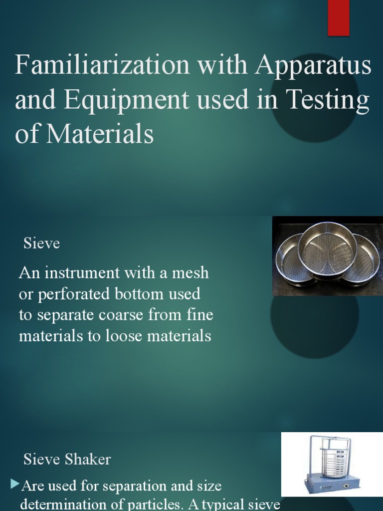 Apparatus for Material Testing | PDF | Science & Mathematics ...