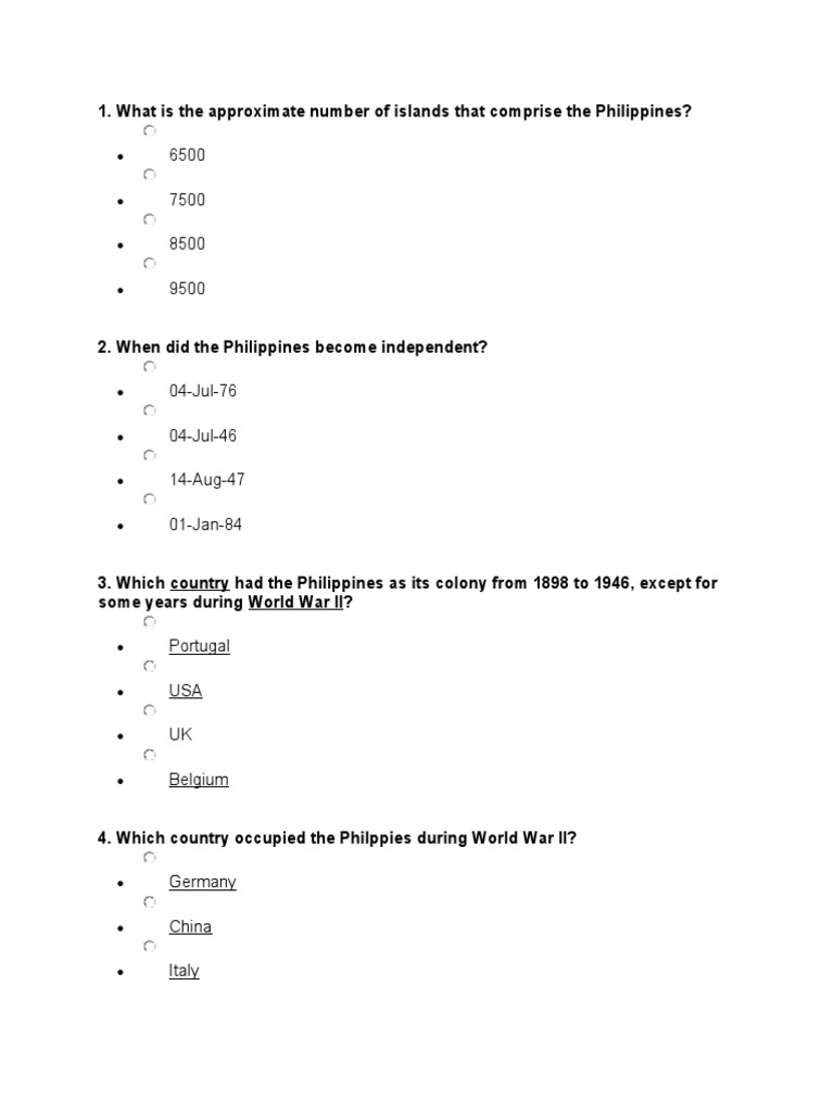 Araling Panlipunan 6 Reviewer | PDF | Map | Philippines