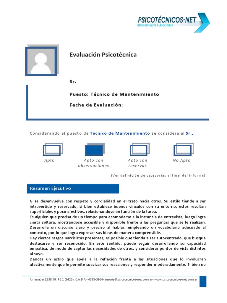 Ejempño de Evaluación de Potencial Elliot Jaques 1 | PDF ...