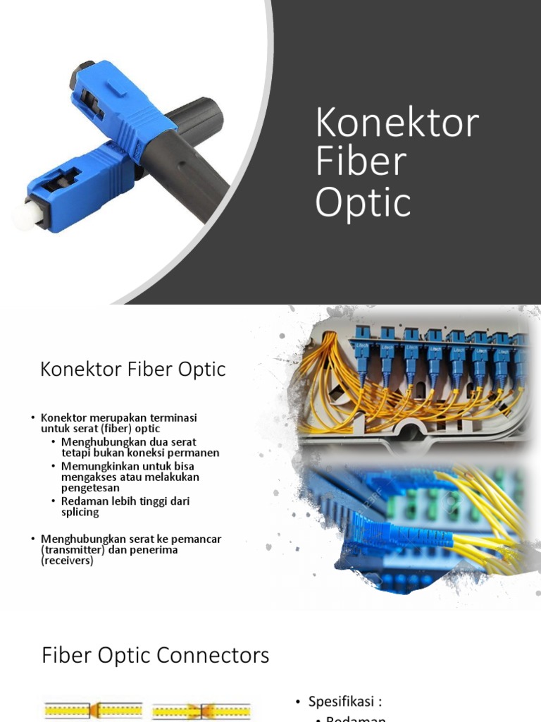 Jenis Konektor Fiber Optik dan Fungsinya | PDF | Komputer | Teknologi ...