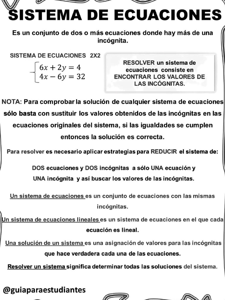 Matemáticas | PDF | Ecuaciones | Sistema de ecuaciones lineales