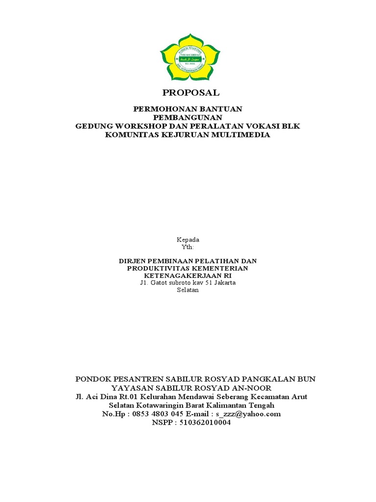 Proposal Workshop BLK Komunitas 2021 | PDF