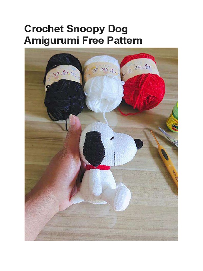 Crochet Snoopy Dog Amigurumi Free Pattern | PDF | Amigurumi