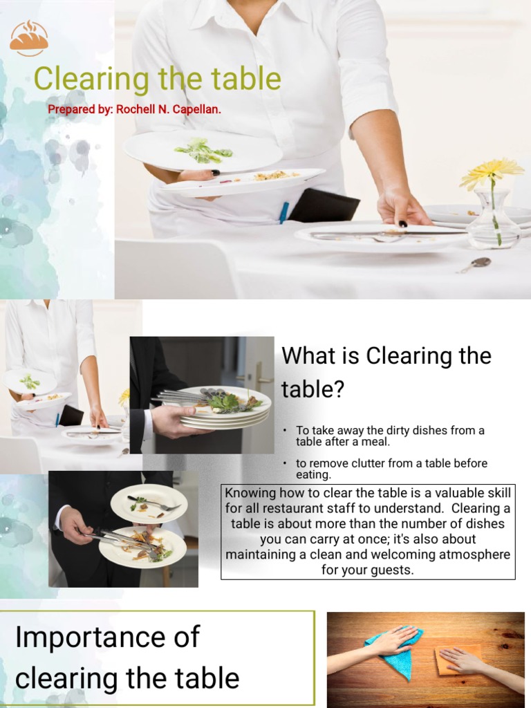 Clearing The Table | PDF | Waiting Staff | Cooking
