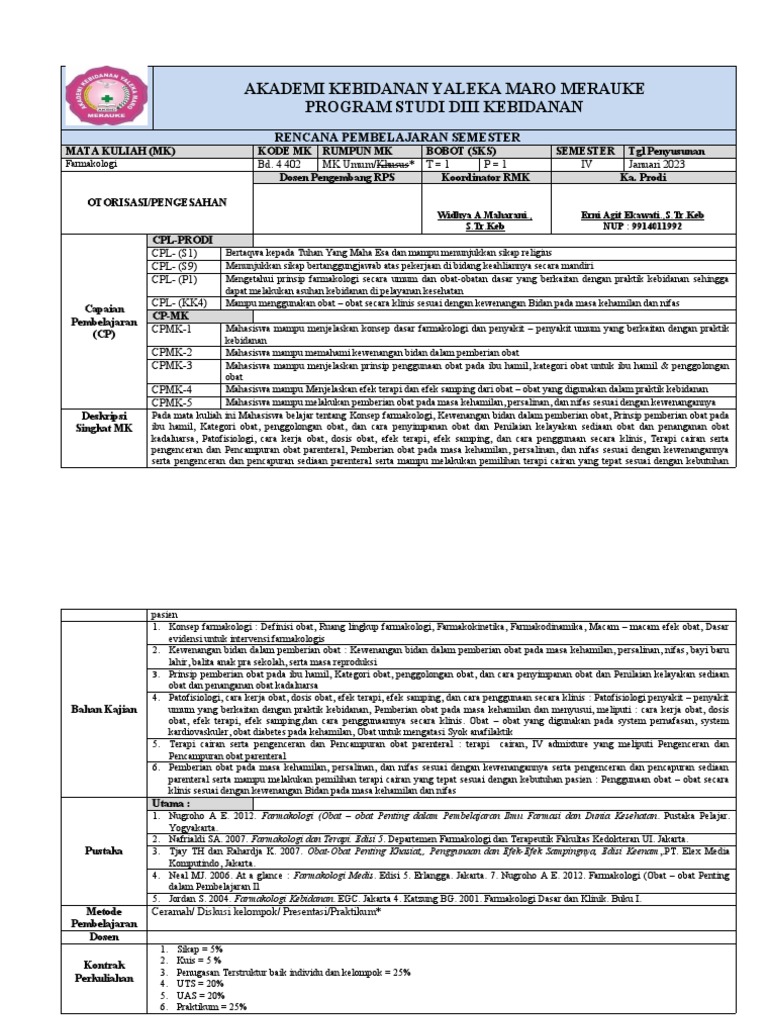 RPS Farmakologi | PDF