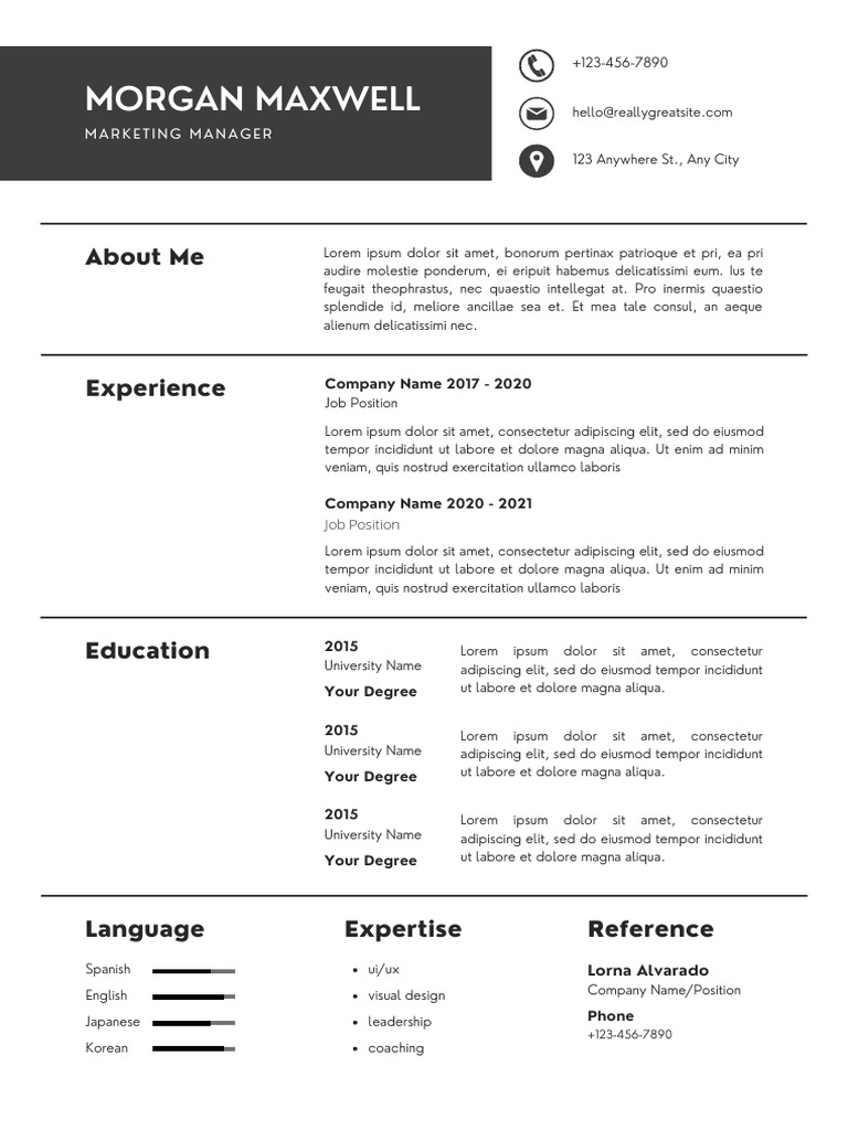 Abu-Abu Minimalist Resume | PDF
