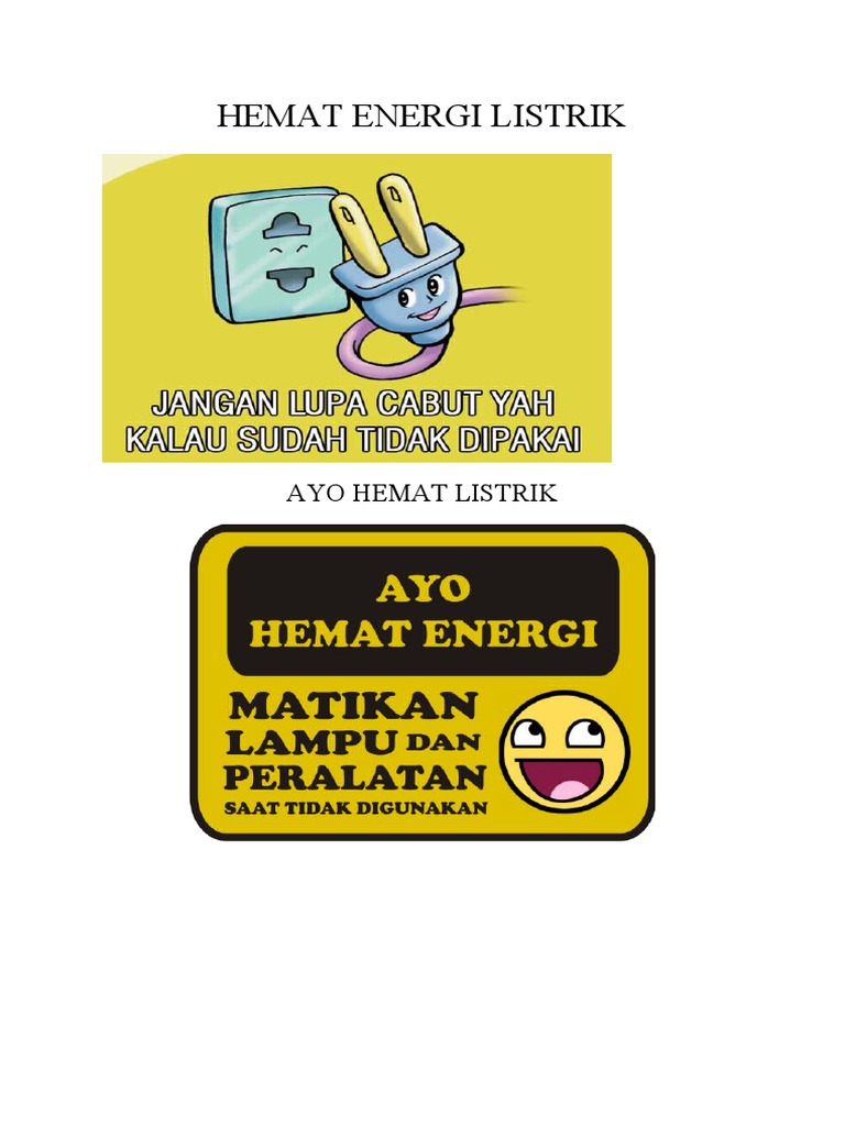 Hemat Energi Listrik | PDF | Memasak, Makanan, & Anggur | Griya & Taman