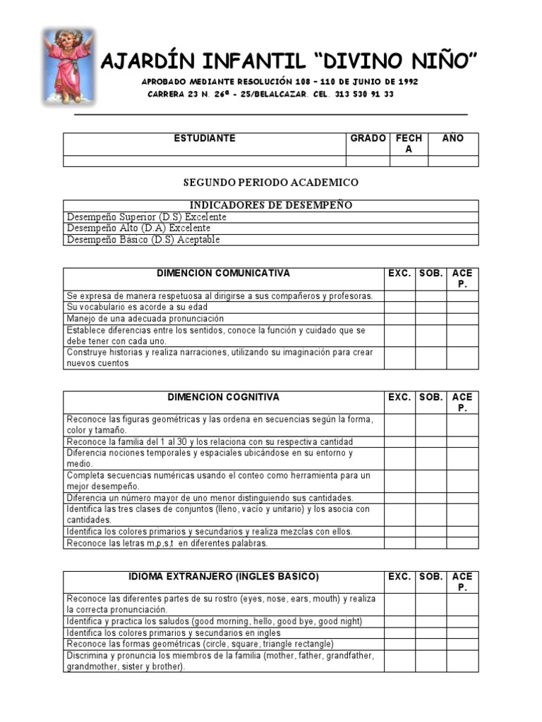 Boletin Kinder | PDF