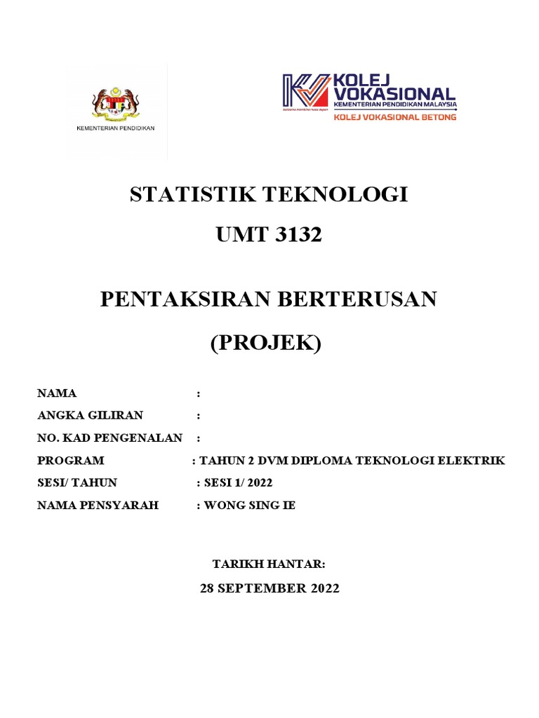 Contoh Laporan Projek Umt 3132 | PDF