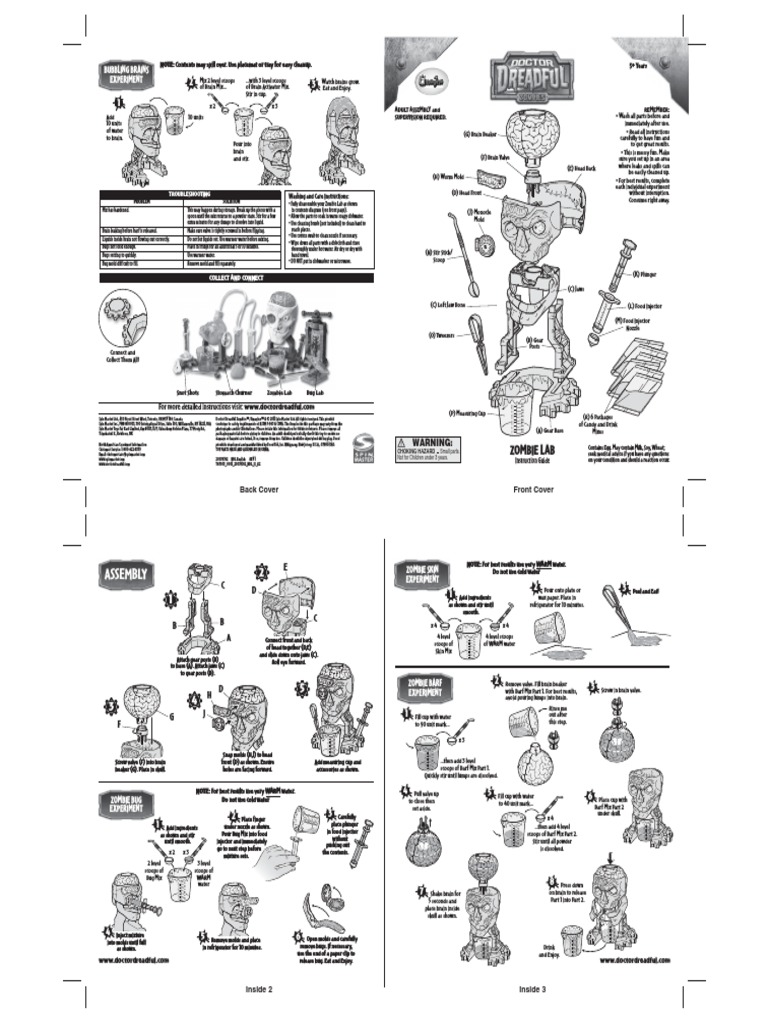 DOCTOR DREADFUL Zombie Lab Brain Notice | PDF