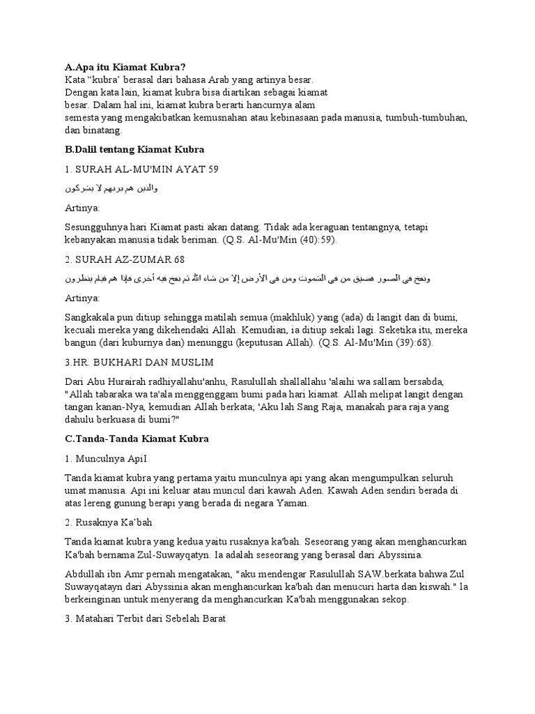 Kiamat Kubra | PDF
