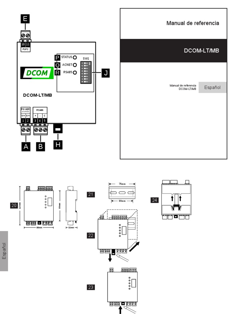 DCOM-LT-MB - Reference and Installation Manual - Spanish | PDF | Diodo emisor de luz | Bienes ...