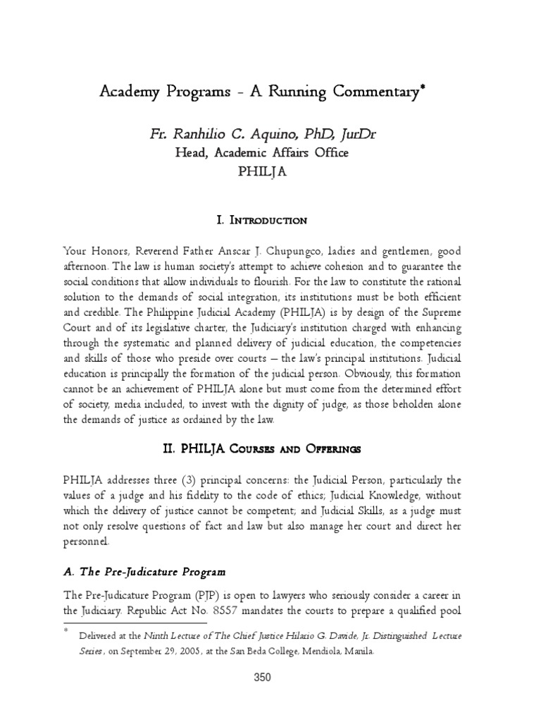 Academy Programs | PDF | Judiciaries | Judge