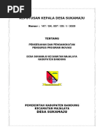 Contoh SK Inovasi Program PKM | PDF