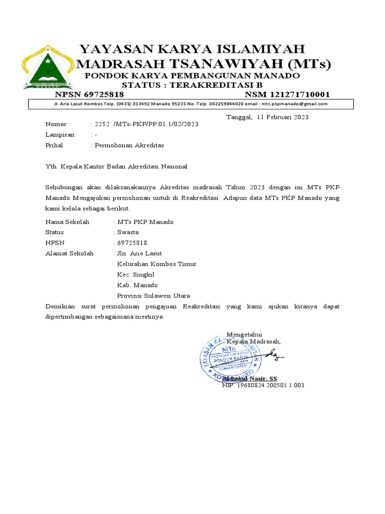 Permohonan Akreditas | PDF