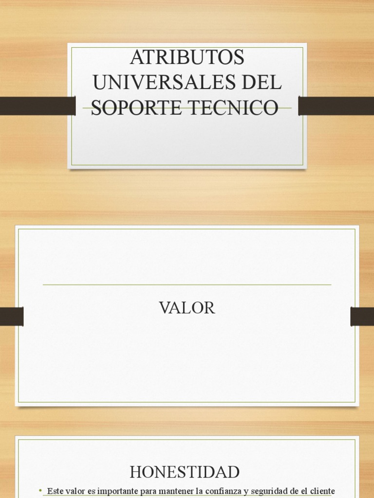 Atributos Universales Del Soporte Tecnico | PDF | Ciencia cognitiva ...