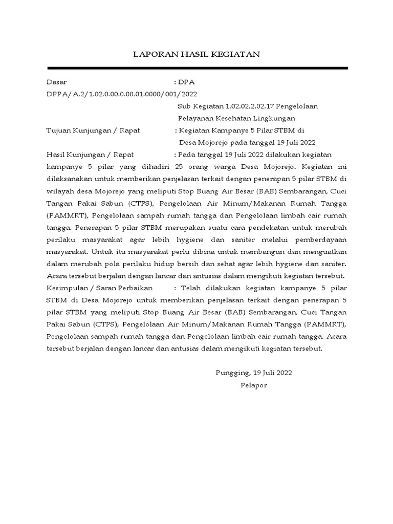 LHK Kampanye 5 Pilar 1 | PDF | Ilmu Sosial