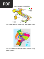 Country Adjectives & Demonyms Guide | PDF | Grammatical Gender | Plural