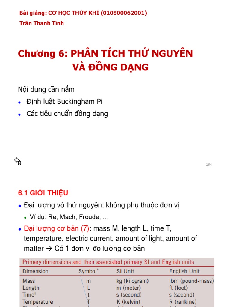 Bai Giang - Co Hoc Thuy Khi - Ch6 | PDF