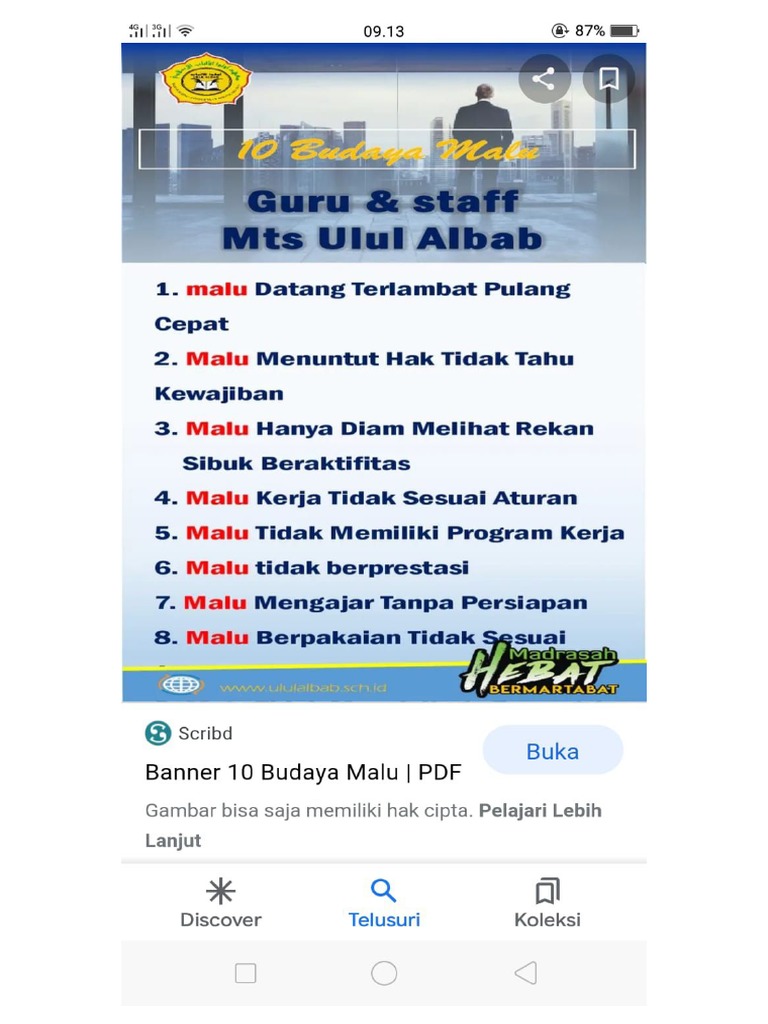 Banner 10 Budaya Malu | PDF