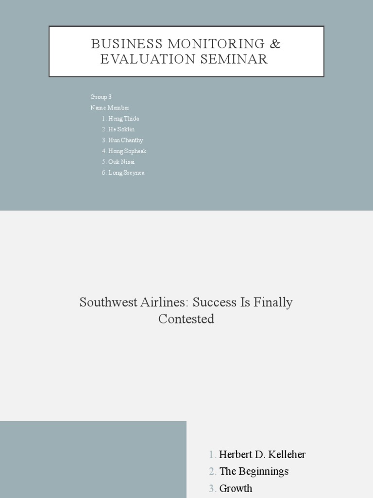 Group3 Southwest | PDF | Southwest Airlines | Airlines